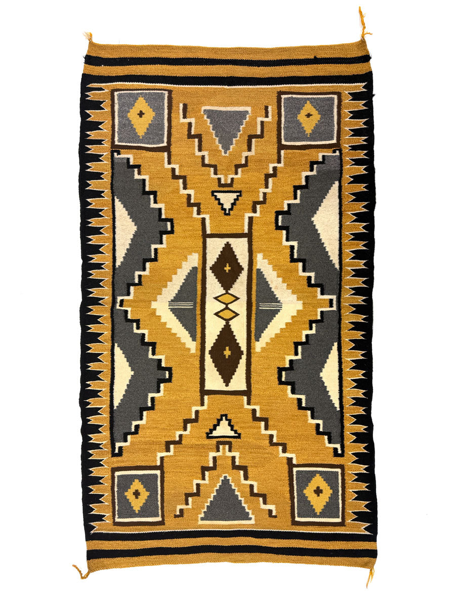 Navajo Crystal Storm Pattern Rug c. 1950s, 58" x 33"