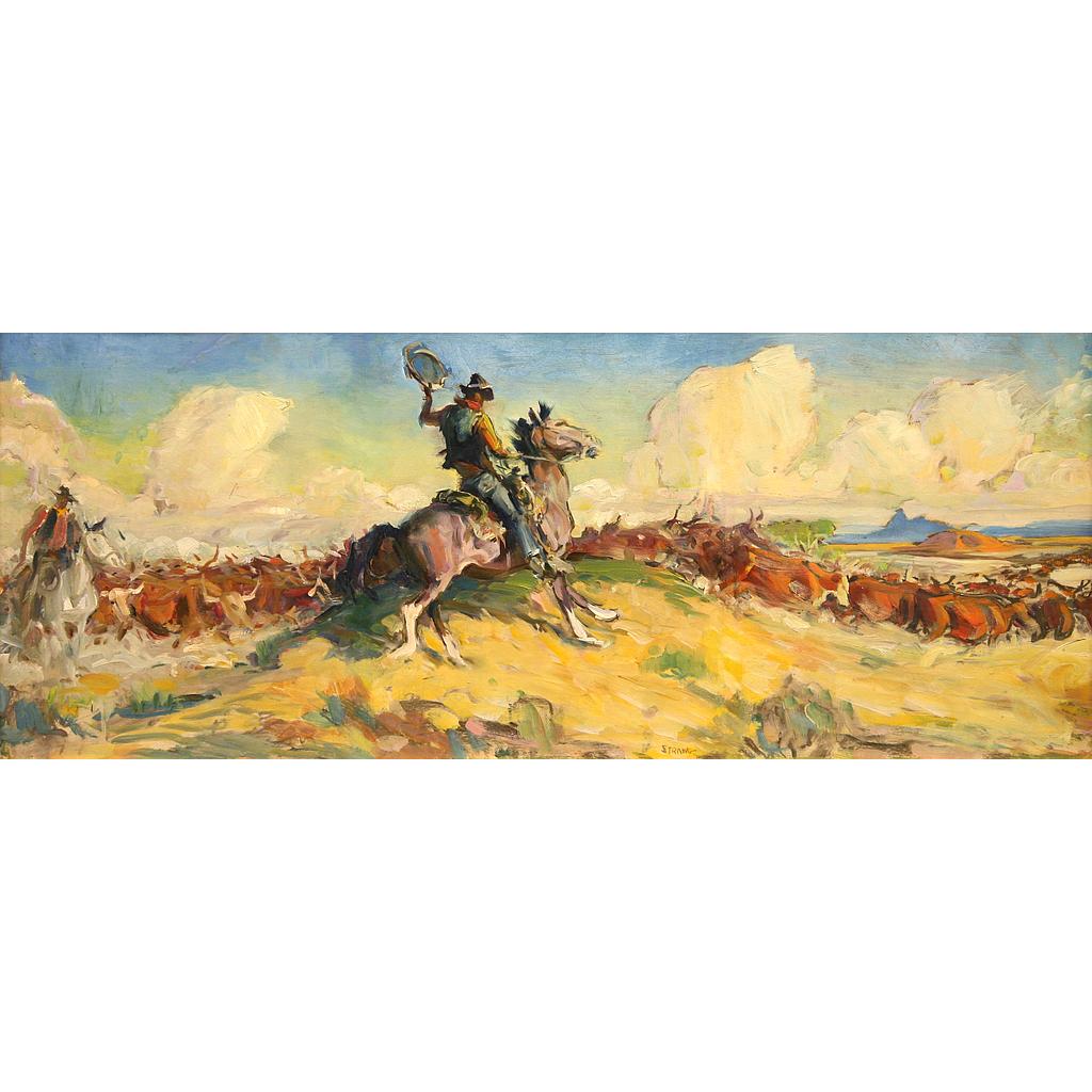 Ray Strang (1893-1957) - Round Up