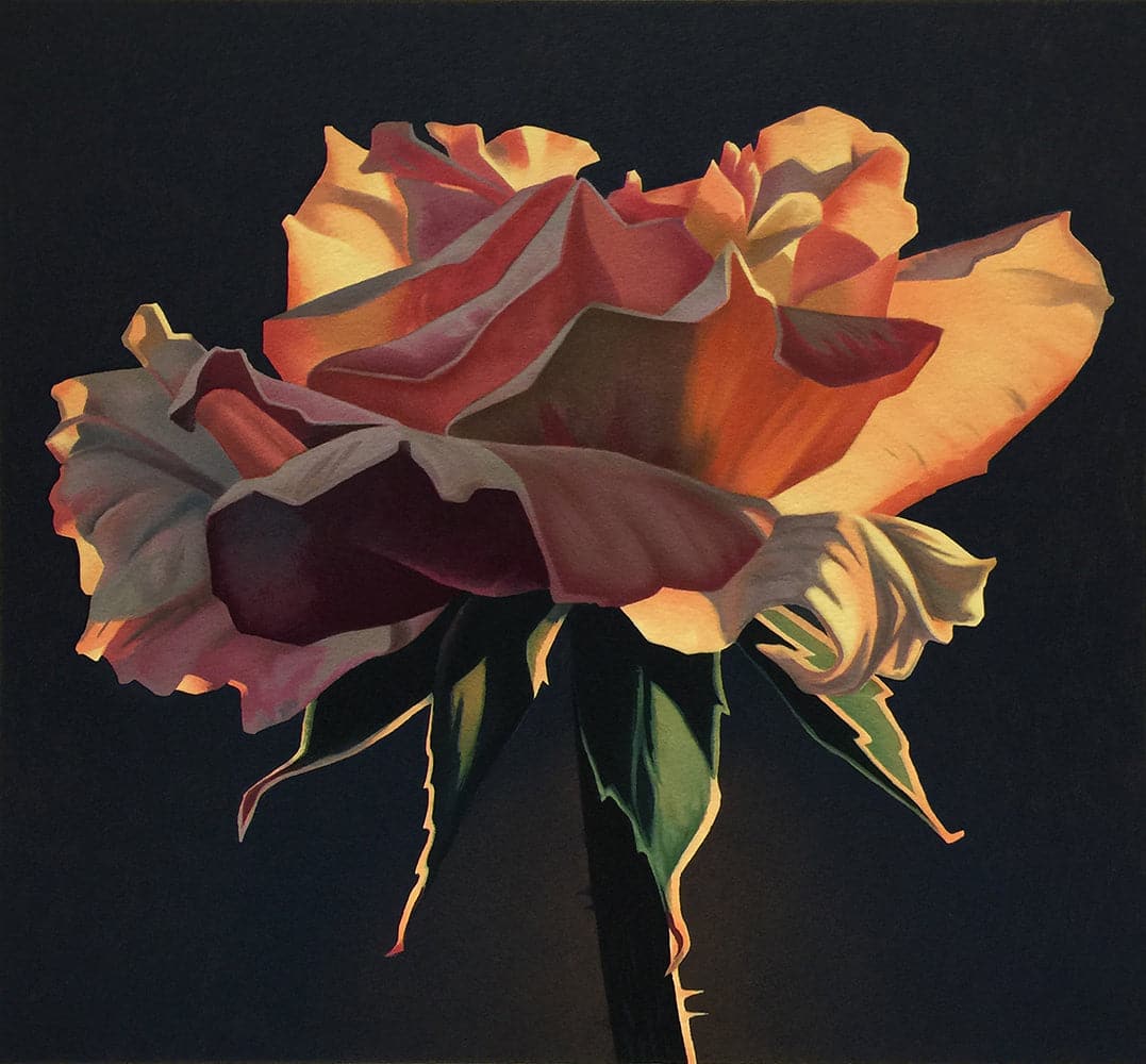 Ed Mell - Dusk Rose (Lithograph) Edition of 200