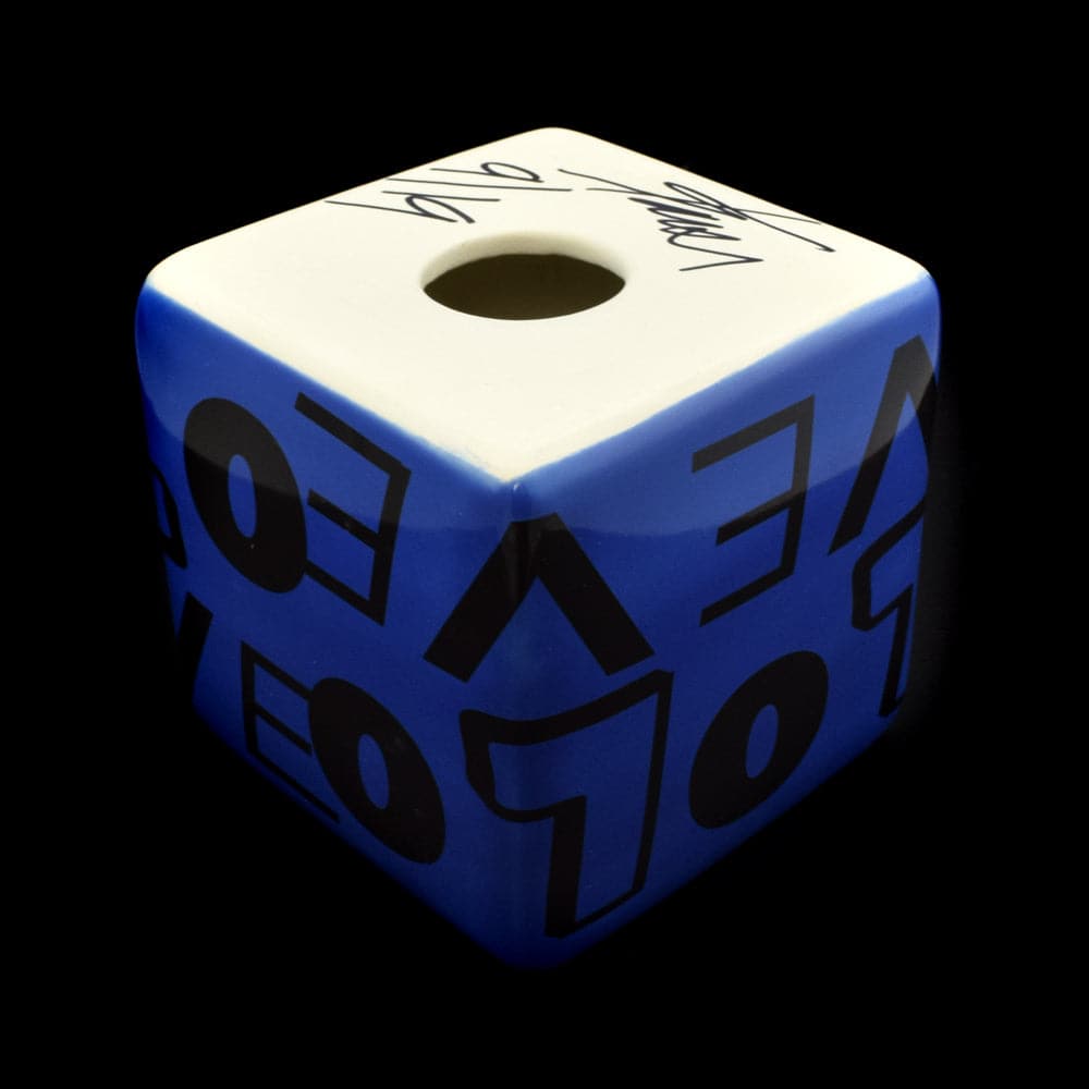 Kaiser Suidan - Blue "LOVE" Porcelain Cube